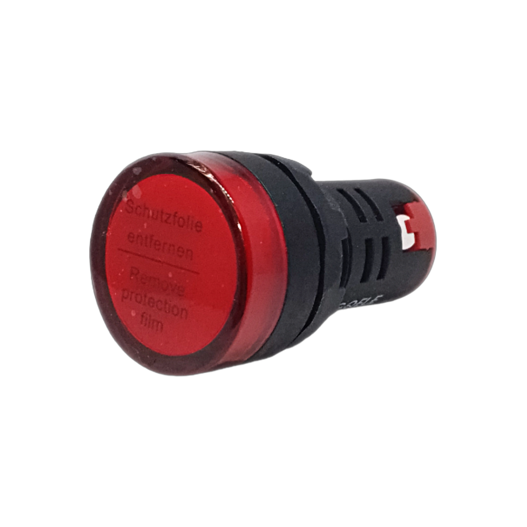 Luz piloto led compacta rojo 22mm 120vac gqele ad11622dsr26x10