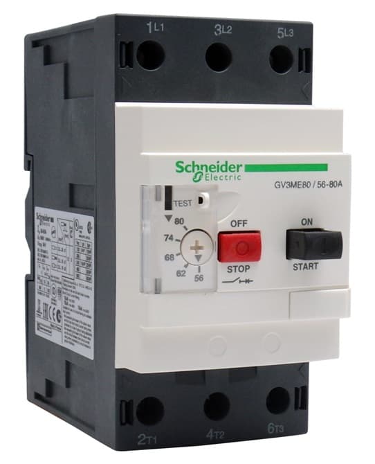 Guardamotor magnetotÉrmico 56-80a 50ka en 4 schneider gv3me80