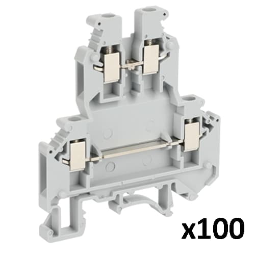 Bornera doble nivel tornillo 2.5mm 24 a automatroni jukk3x100