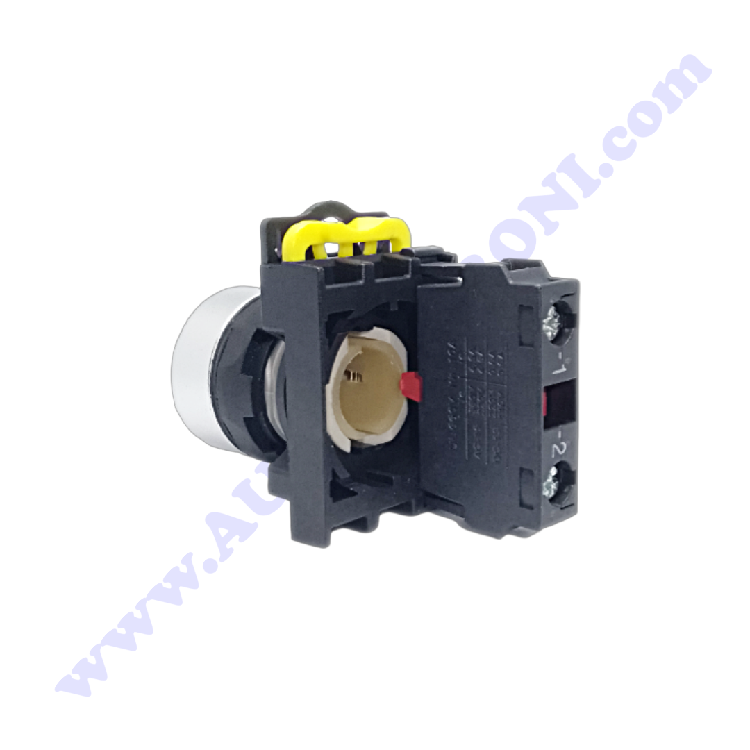 Pulsador plastico rasante 22mm rojo "o" 1nc gqele la115a201b2