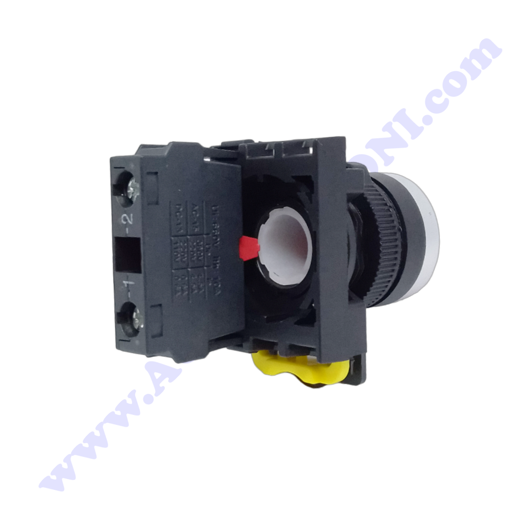 Pulsador plastico rasante 22mm rojo "o" 1nc gqele la115a501b2