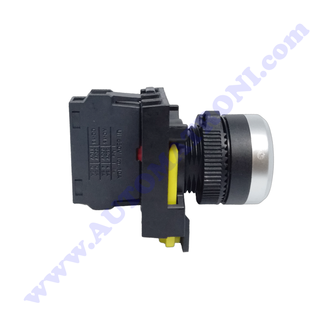 Pulsador plastico rasante 22mm rojo "o" 1nc gqele la115a501b2