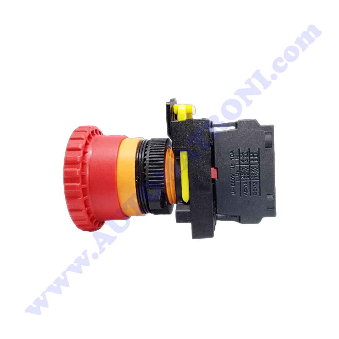 Pulsador emergencia tipo hongo 1nc desenc. p gqele la115a501zs