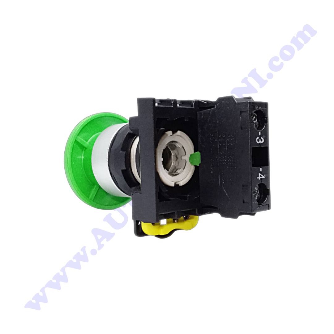 Pulsador verde tipo hongo 1na 22mm bisel pint gqele la115a510m