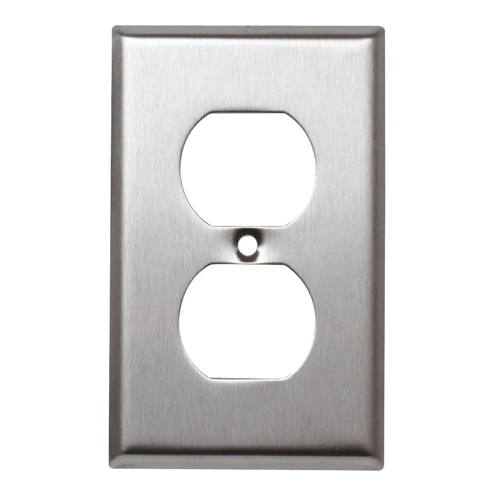 Tapa acero inox. p/toma doble 270 eagle resta270dai