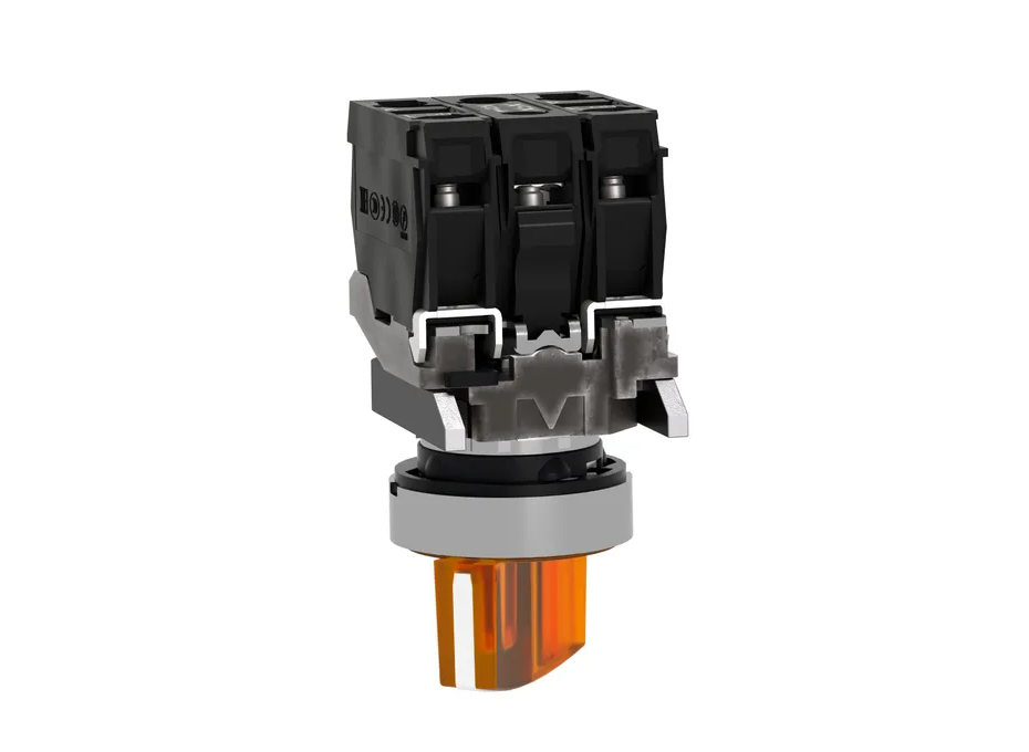 Selector luminoso con led amarillo 120vca schneider xb4bk125g5